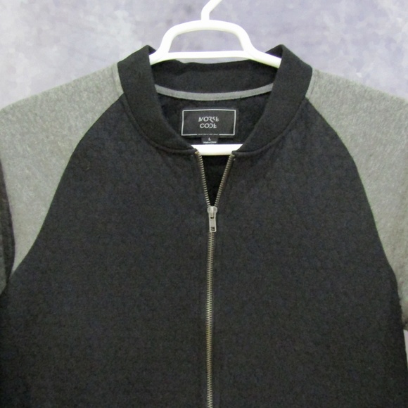 Morse Code | Jackets & Coats | Morse Code Black Gray Zip Front Jacket ...